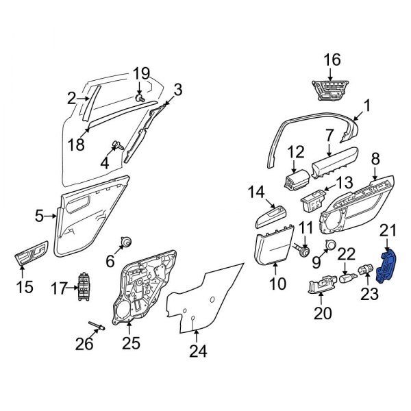 Mercedes-Benz OE 2218200601 - Front Courtesy Light