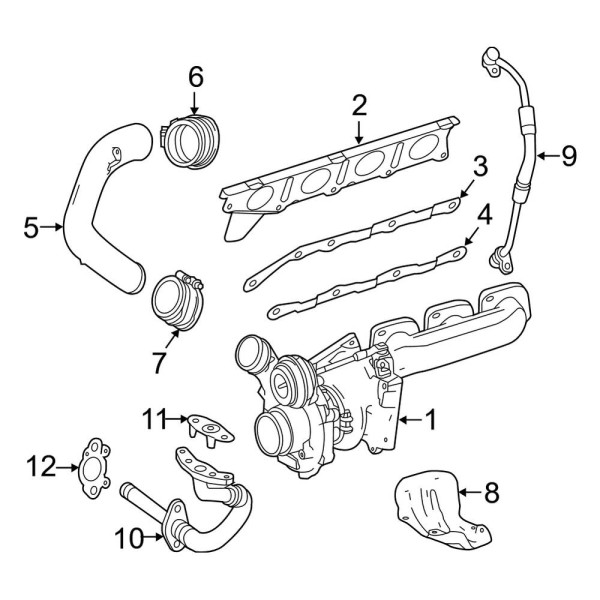 Mercedes-Benz OE 2780902300 - Left Turbocharger Oil Line