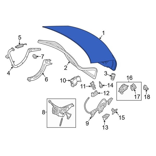 Mercedes-Benz OE 2227500075 - Rear Deck Lid