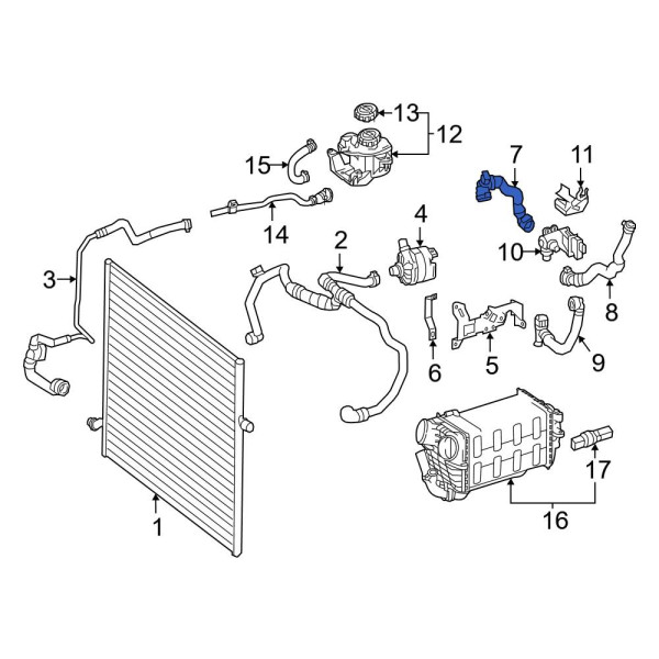 Mercedes-Benz OE 2225019700 - Intercooler Hose