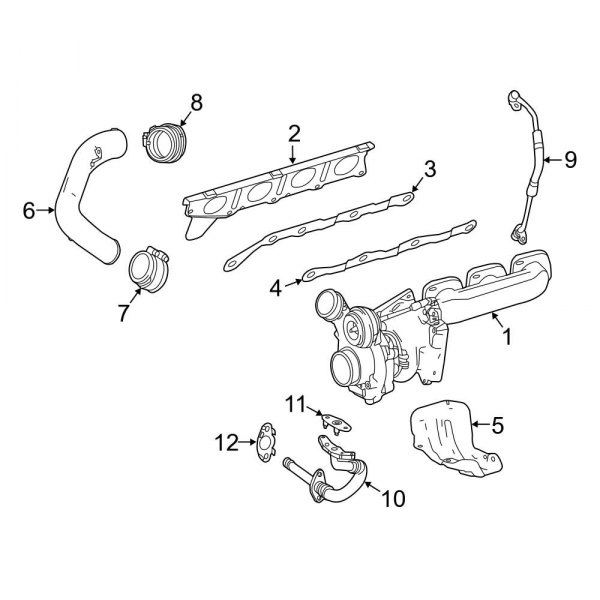 Mercedes-Benz OE 2780902400 - Right Turbocharger Oil Line