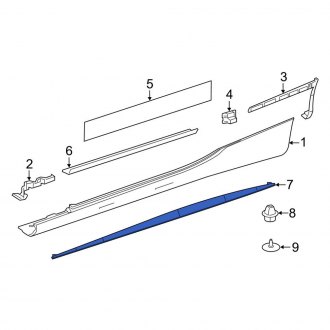 Mercedes S Class Replacement Rocker Panel Moldings — CARiD.com