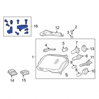 Mercedes GLK Class Headlight Components | Brackets, Adapters — CARiD.com