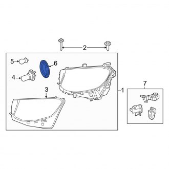 Mercedes EQS Headlight Components | Brackets, Adapters — CARiD.com
