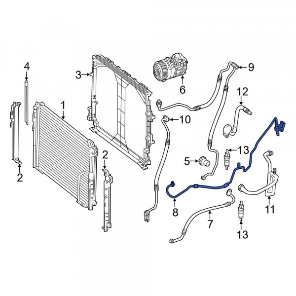 Mercedes-Benz OE 2048305116 - A/C Refrigerant Discharge Hose
