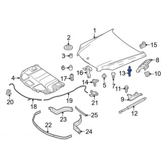 Mercedes GLK Class Replacement Hood Hardware — CARiD.com