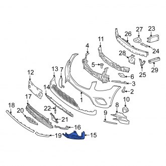 Mercedes GLC Class Replacement Bumper Moldings & Trim — CARiD.com