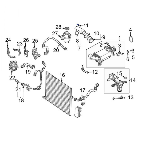 Mercedes-Benz OE 2741410740 - Intercooler Pipe Bracket
