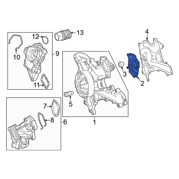Mercedes-Benz OE 2762010703 - Engine Water Pump Housing