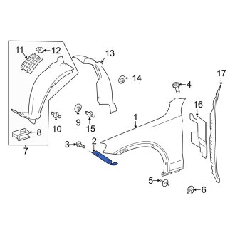 Mercedes GLC Class Fender Support Braces & Hardware — CARiD.com