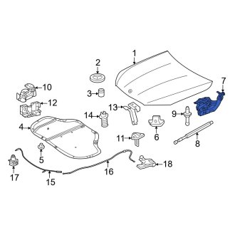 Mercedes GLC Class Hood Hinges & Springs — CARiD.com