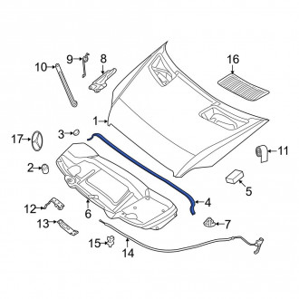 Mercedes Hood Weatherstripping Seals — CARiD.com