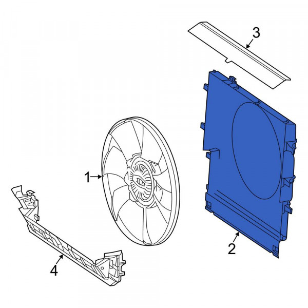 Mercedes-Benz OE 9065050955 - Front Engine Cooling Fan Shroud