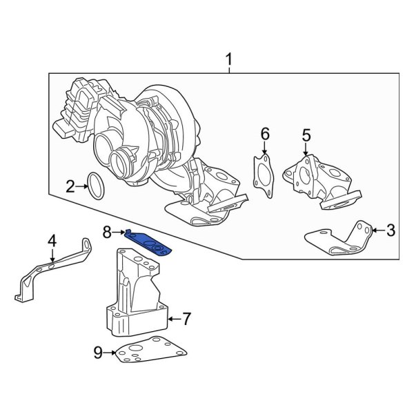 Mercedes-Benz OE 6421420781 - Upper Turbocharger Gasket