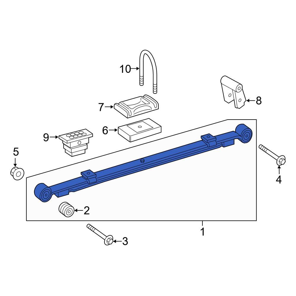 Mercedes Benz OE 9073200500 Rear Leaf Spring Assembly