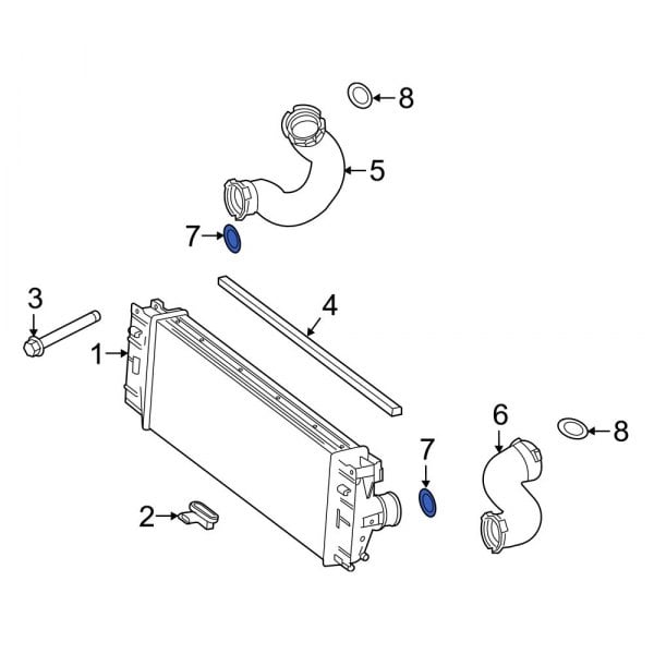 Mercedes-Benz OE 0219976545 - Front Intercooler Tube Seal