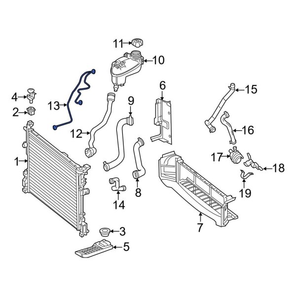 Mercedes-Benz OE 2465010325 - Engine Coolant Reservoir Hose