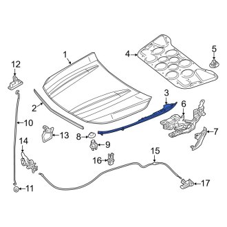 Mercedes CLA Class Hood Weatherstripping Seals — CARiD.com