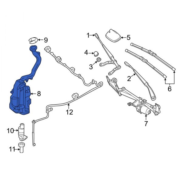Mercedes-Benz OE 2468690220 - Washer Fluid Reservoir