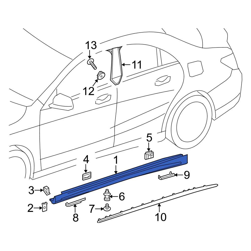 Mercedes-Benz OE 17669800549999 - Left Rocker Panel Guard