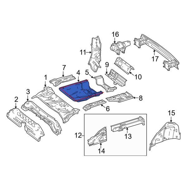 Mercedes-Benz OE 1176100175 - Rear Spare Tire Compartment