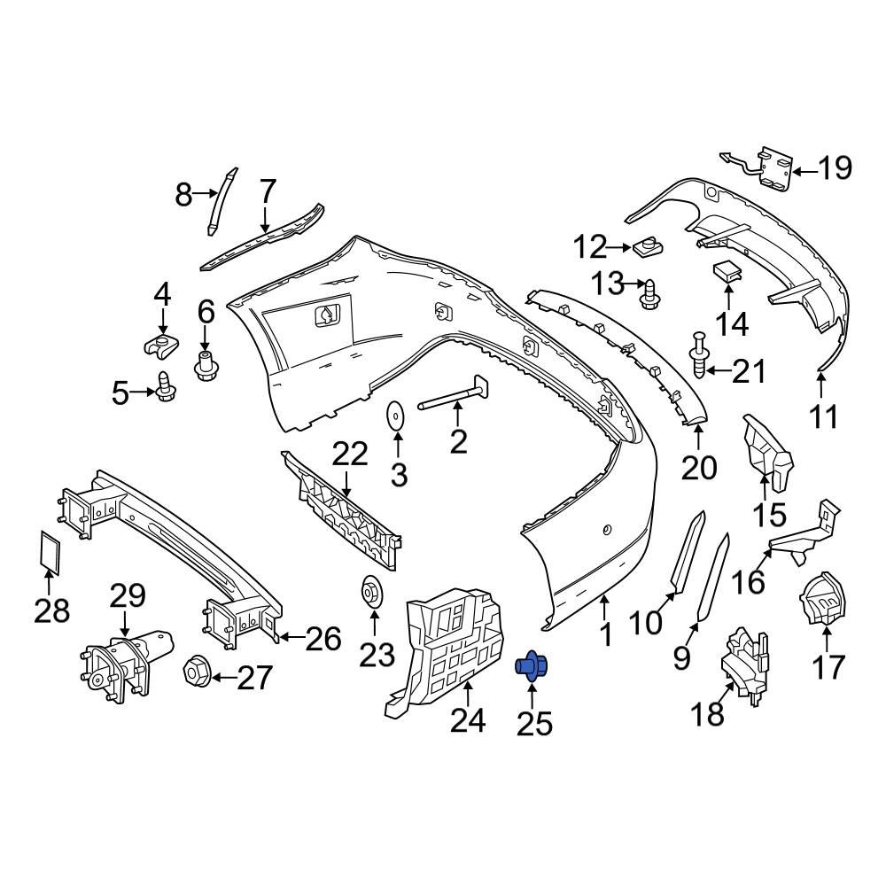 Mercedes-Benz OE 0009904962 - Bumper Cover Nut