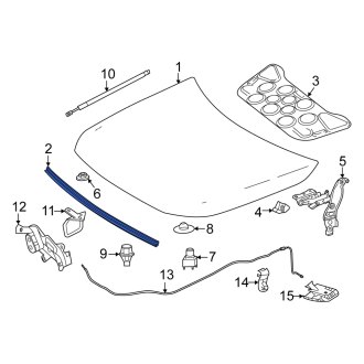 Mercedes CLA Class Hood Weatherstripping Seals — CARiD.com