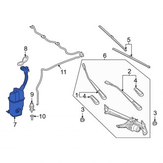 Mercedes A Class OEM Wiper Blade & Washer Parts | Motors, Arms — CARiD.com