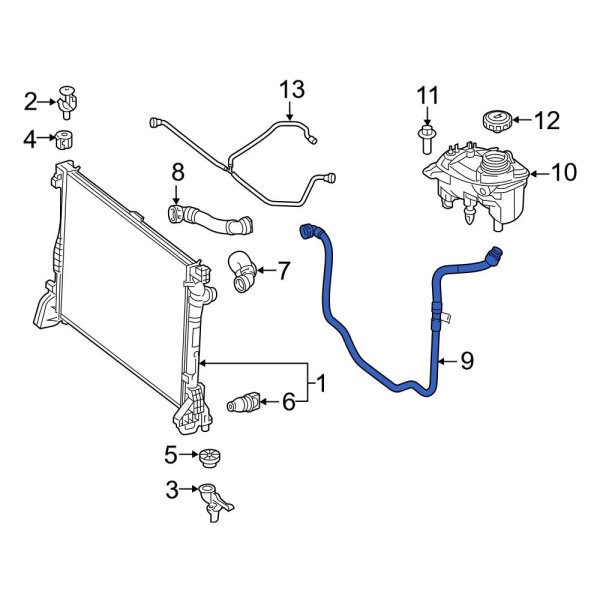 Mercedes-Benz OE 4475013282 - Engine Coolant Overflow Hose