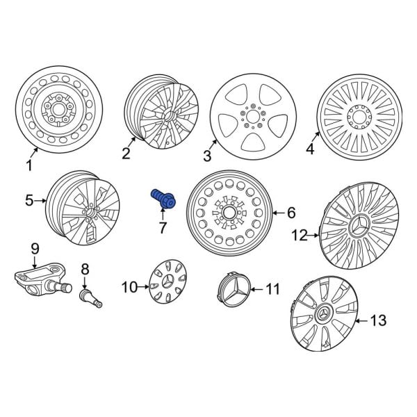 Mercedes-Benz OE 0019900607 - Wheel Lug Bolt