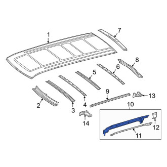 Mercedes Metris OEM Roofs & Parts | Panels, Drip Rails — CARiD.com