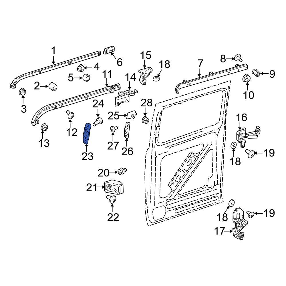 Mercedes Benz OE 639766076264 Right Upper Inner Sliding Door Roller