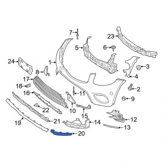 Mercedes GLC Class Replacement Bumper Moldings & Trim — CARiD.com