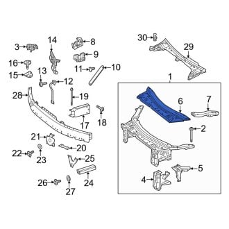 Mercedes Radiator Support Covers | Upper, Front — CARiD.com