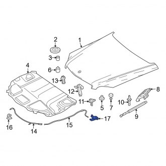 Mercedes SLC Class Hood Release Cables & Handles — CARiD.com