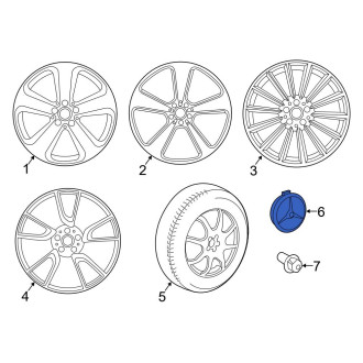 Mercedes-Benz OE™ Wheel Center Caps - CARiD.com