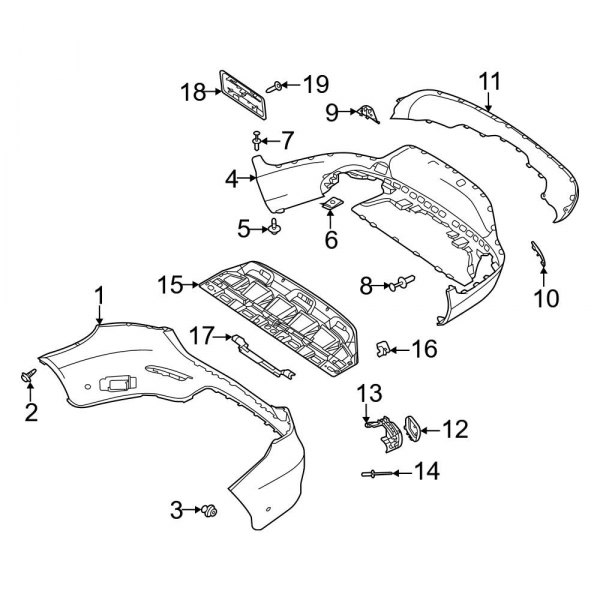 Mercedes-Benz OE 1678856900 - Rear Left Bumper Cover Spacer Panel