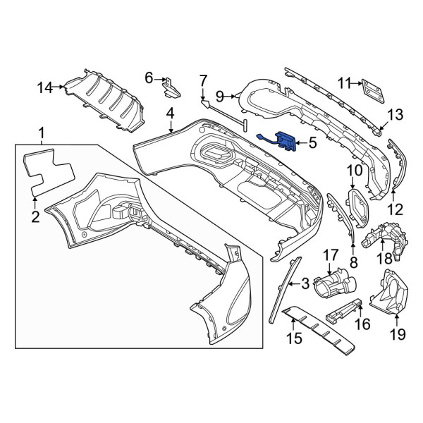 Mercedes-Benz OE 2548853004 - Rear Lower Tow Eye Cap