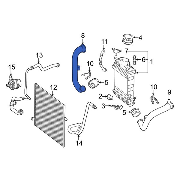 Mercedes-Benz OE 2760900837 - Right Intercooler Pipe