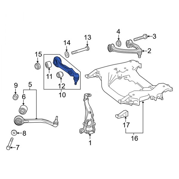 Mercedes-Benz OE 2223501402 - Rear Right Upper Forward Suspension ...