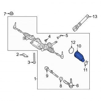 Mercedes C Class Steering Rack Boots & Bellows — CARiD.com