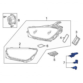 Mercedes GLS Class Headlight Components | Brackets, Adapters — CARiD.com