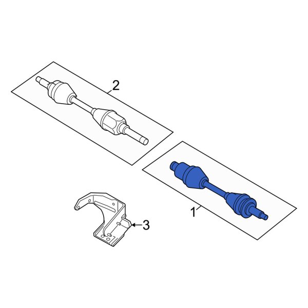 Mercury OE 5L8Z3A428DB - Front Right CV Axle Assembly
