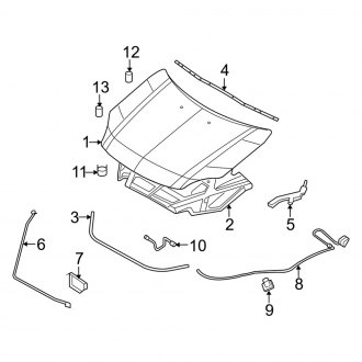2008 Mercury Milan Replacement Hoods - Hinges, Supports | CARiD