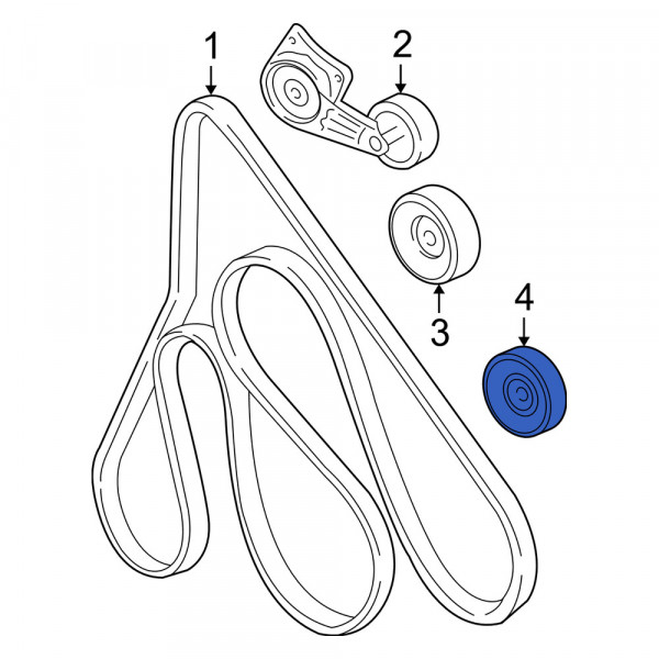 Mercury OE 1L2Z8678AD - Accessory Drive Belt Idler Pulley