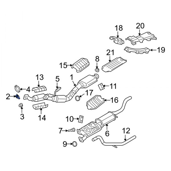 Mercury OE W705444S900 - Catalytic Converter Stud