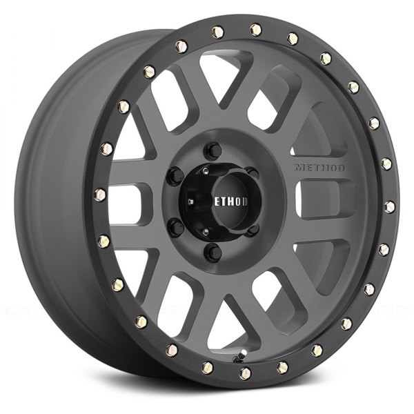 METHOD RACE® 309 GRID Wheels - Titanium with Matte Black Lip Rims