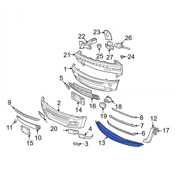 Mini OE 51117127932 - Front Center Spoiler