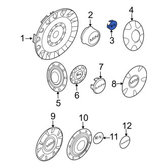 Mini OEM Wheel Center Caps | Emblems, Logos, Trim Rings — CARiD.com
