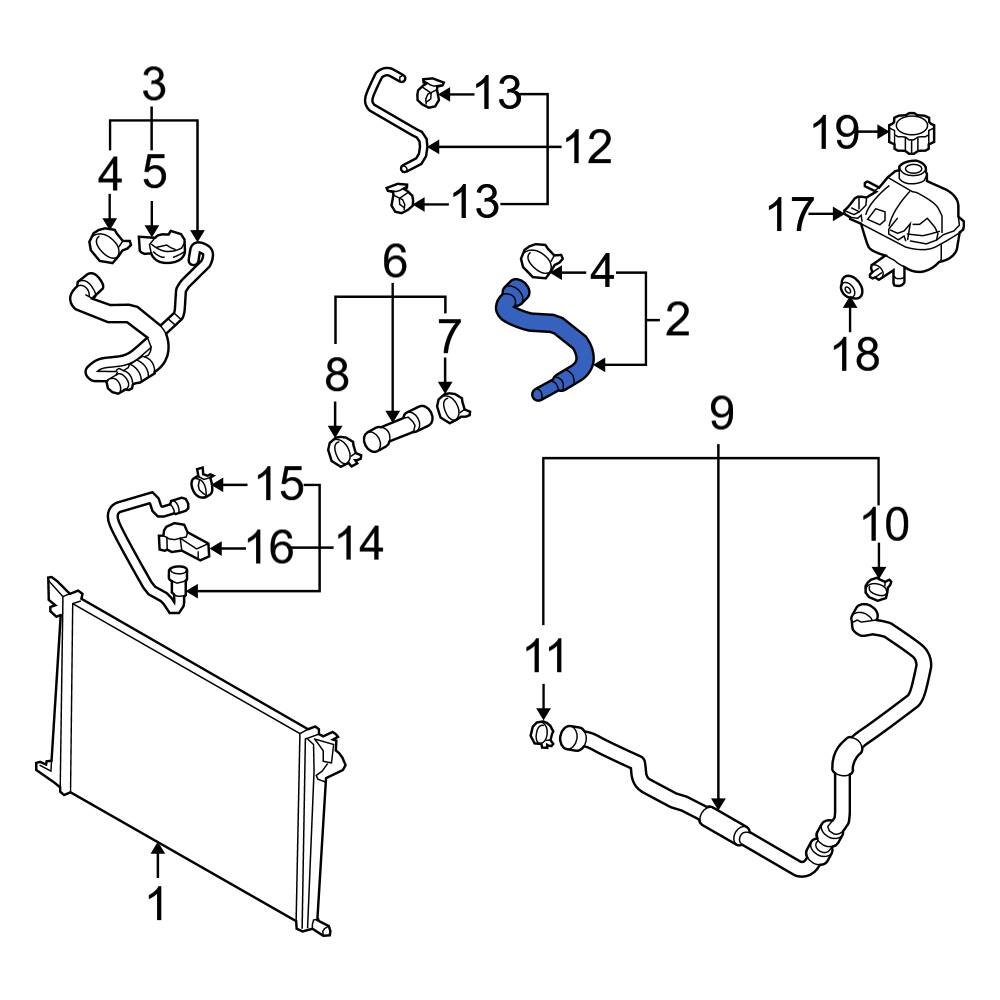 Mini OE 17122754222 - Upper Radiator Coolant Hose